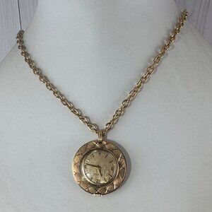 Bulova | Jewelry | Vintage Bulova Pendant Necklace Mechanical Watch ...